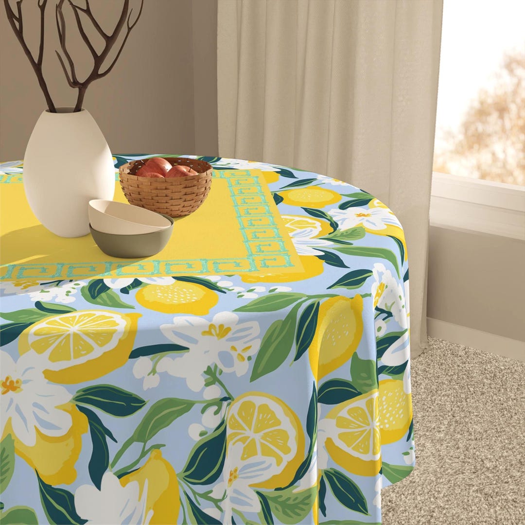 Mahjong Game Day Lemon Design Tablecloth Gift for Hostess Mah Jongg ...