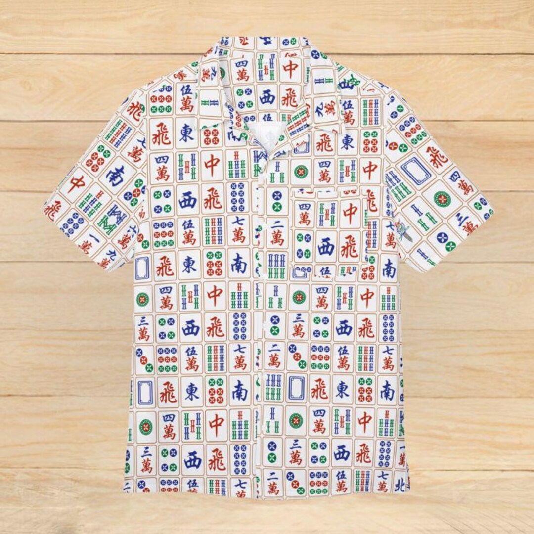 Mahjong Tiles Unisex Hawaiian Button-down Shirt, Player Fathers Day ...