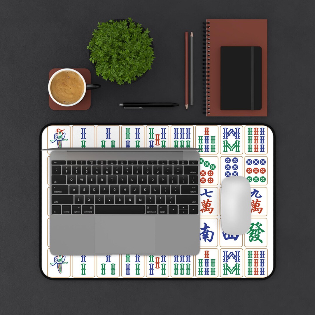 Mahjong Tiles Desk Mat 12x18 In, Dorm Gift, Mom Gift, Office Décor ...