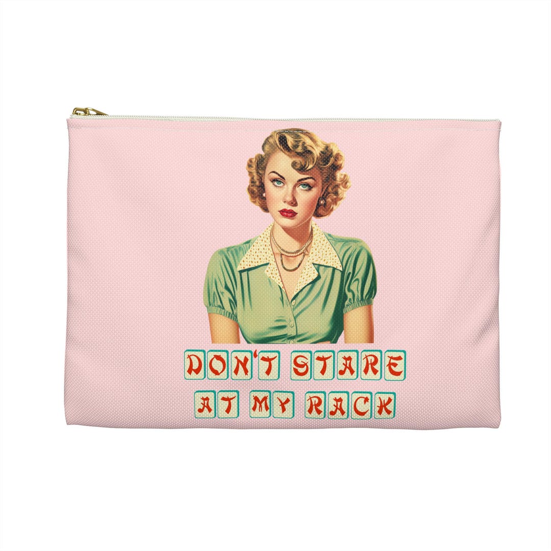 Cute Mahjong Funny "don't Stare at My Tiles" Small Accessory Pouch ...