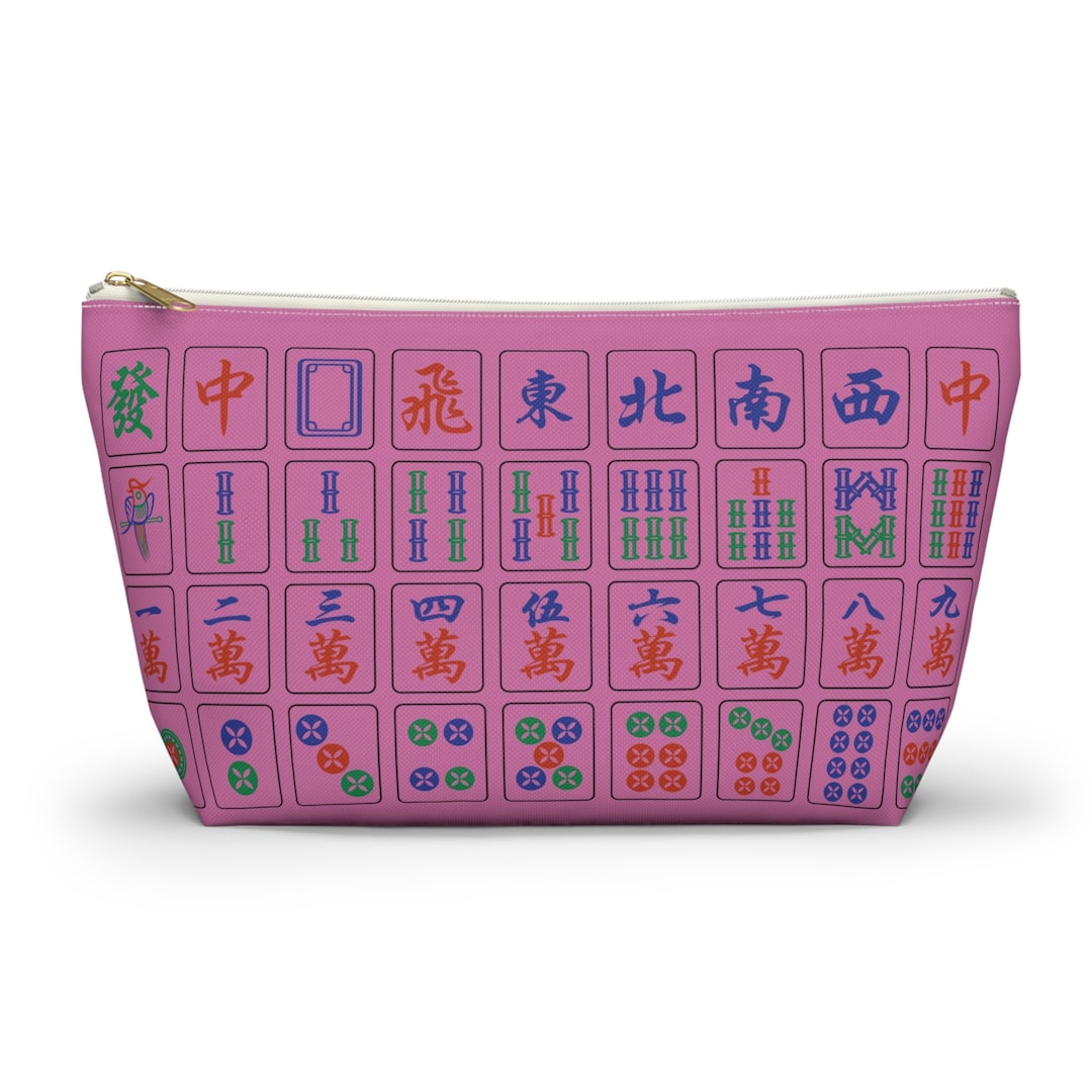 Mahjong Tile Pouch With T-bottom, Mahjong Friends Tile Bag, Mahjong ...