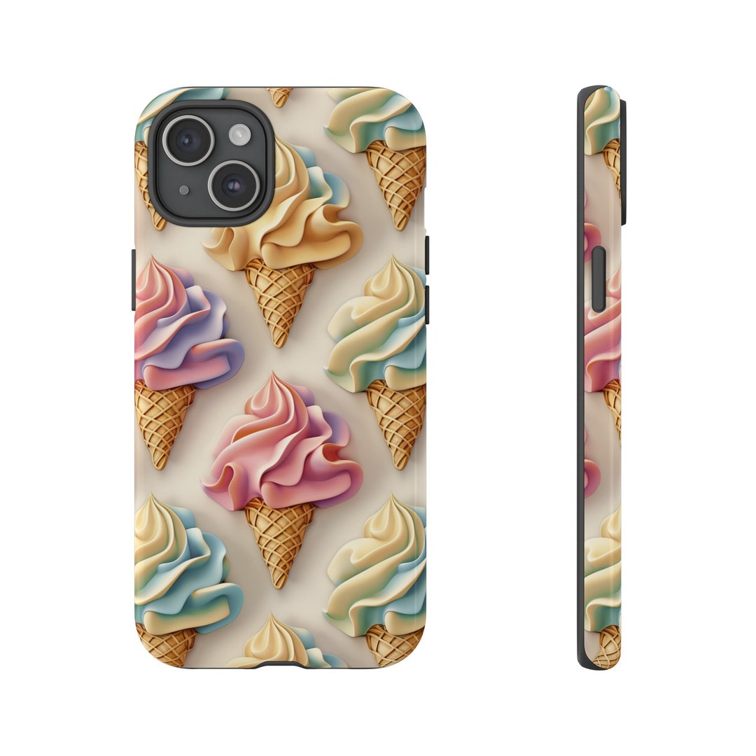 Cute Summer Phone Case, 3D Ice Cream Phone Cover, Iphone, Pixel ...