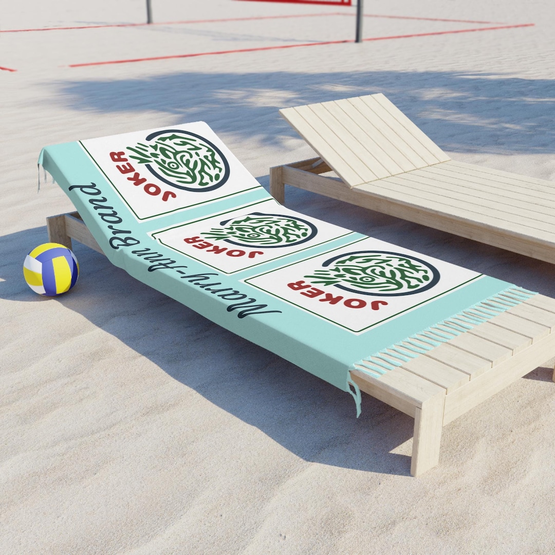 Personalized Mahjong Blue Boho Beach Cloth Towel, Christmas Birthday ...