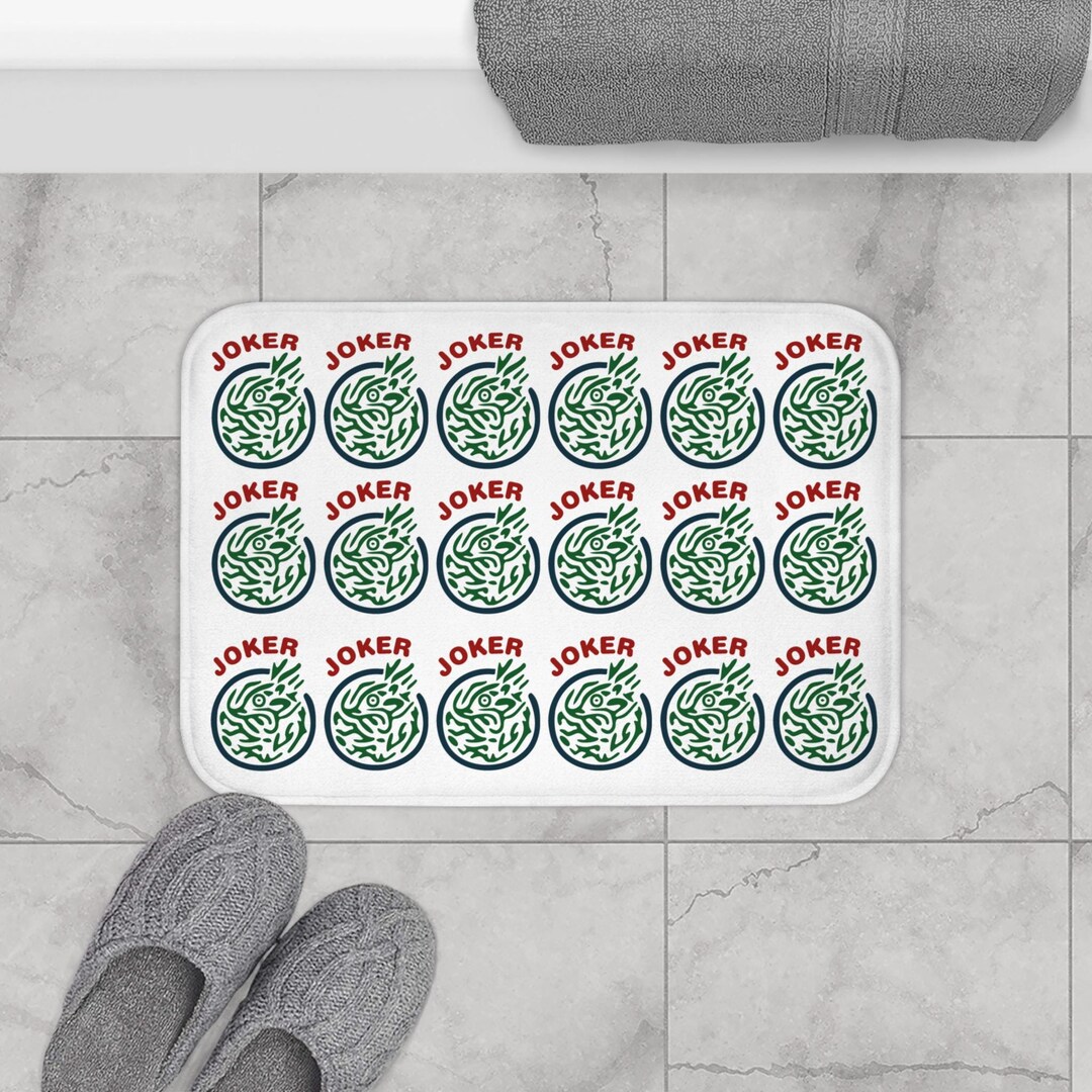 Mahjongg Jokers Bath Mat, Birthday Gift, Mahj Bathroom Decor, Non-slip ...