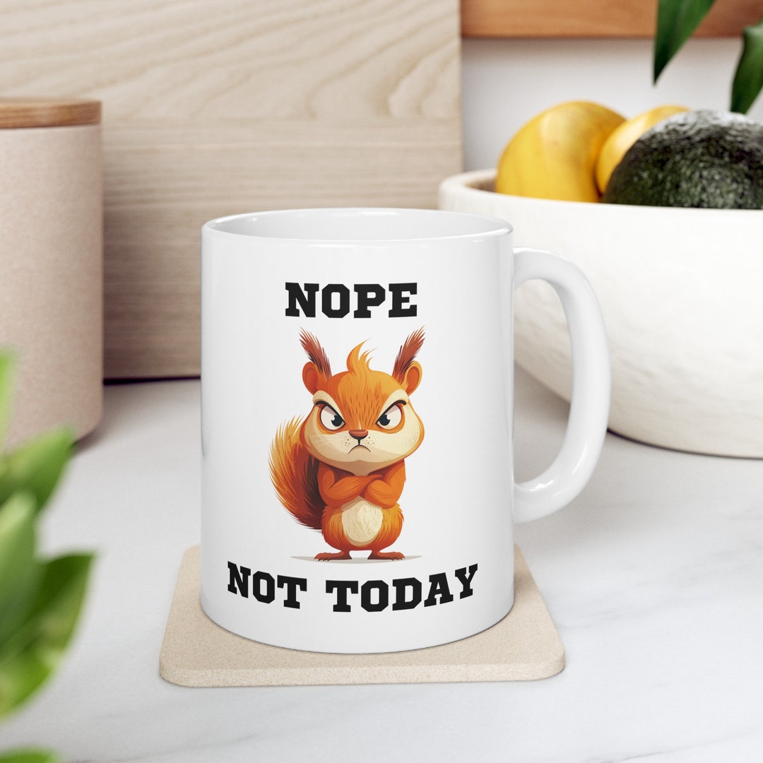 Nope Not Today 11 Oz. Mug, Sarcastic Coffee Cup, Funny Birthday Gift ...