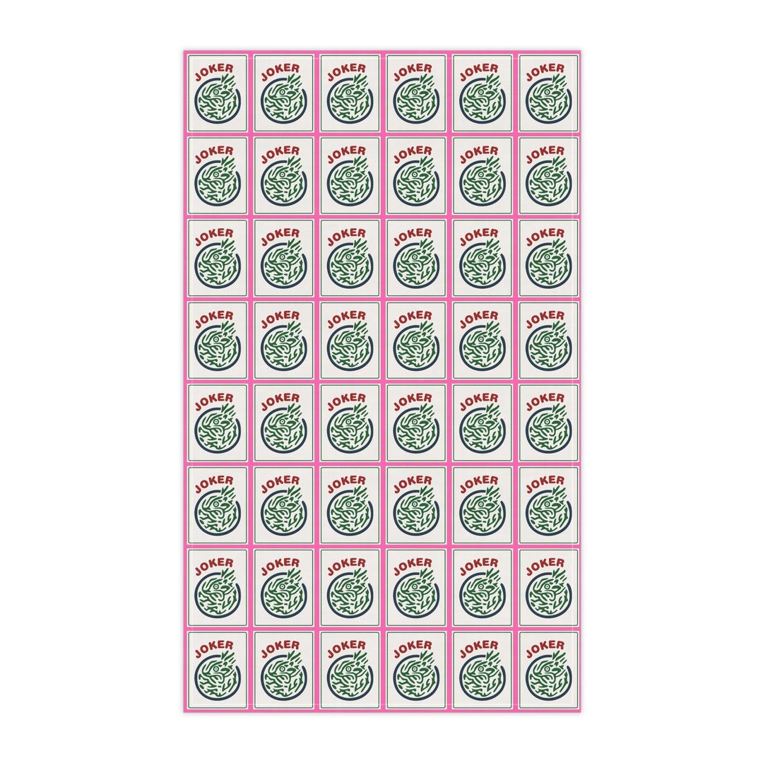 Mahjong Joker Tile Hot Pink Tea Towel, Christmas Birthday Gift ...