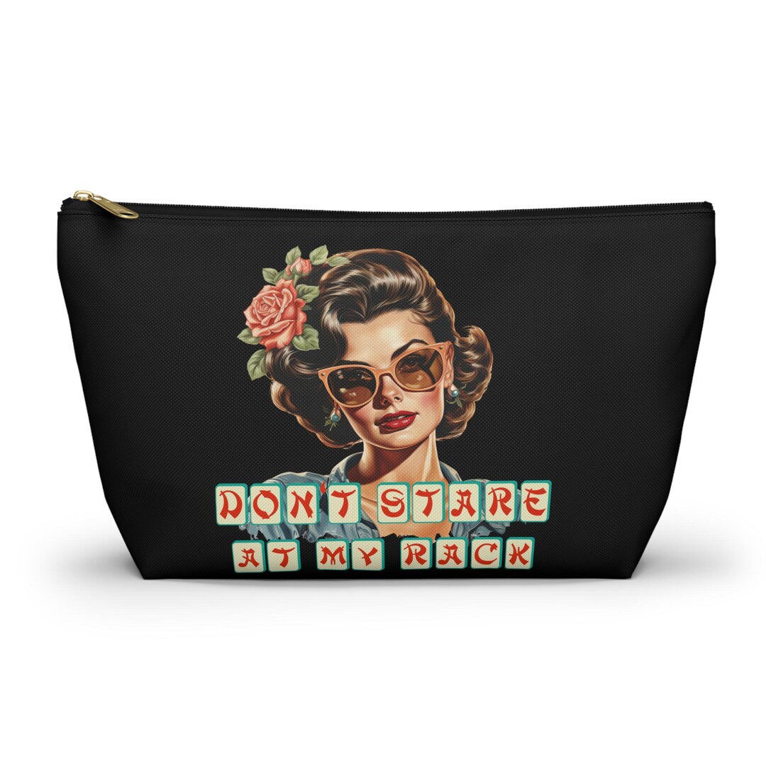 Funny Mahjong "don't Stare at My Rack" Black Tile Pouch, Player ...