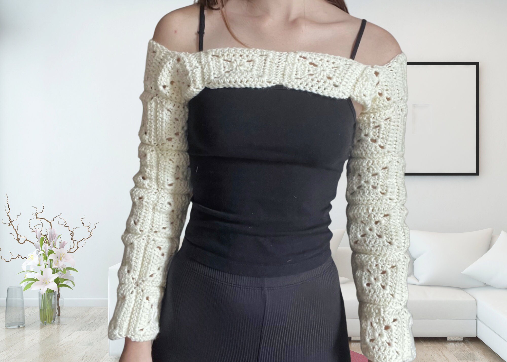 Shrug Crochet Pattern Easy - Beginner Crochet Shrug- Crochet Shrug ...