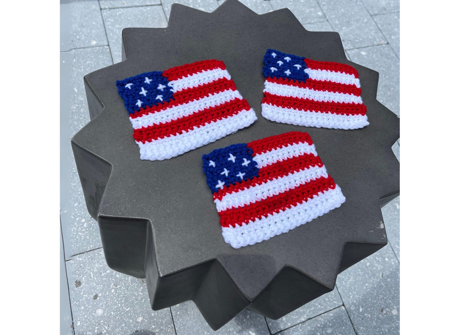 Crochet Pattern - 4th of July Coasters- Independence Day- American Flag ...