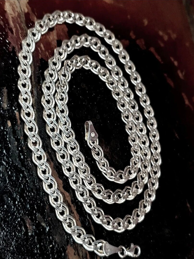 925 Sterling Silver Men's Rambo Model Chain - Etsy