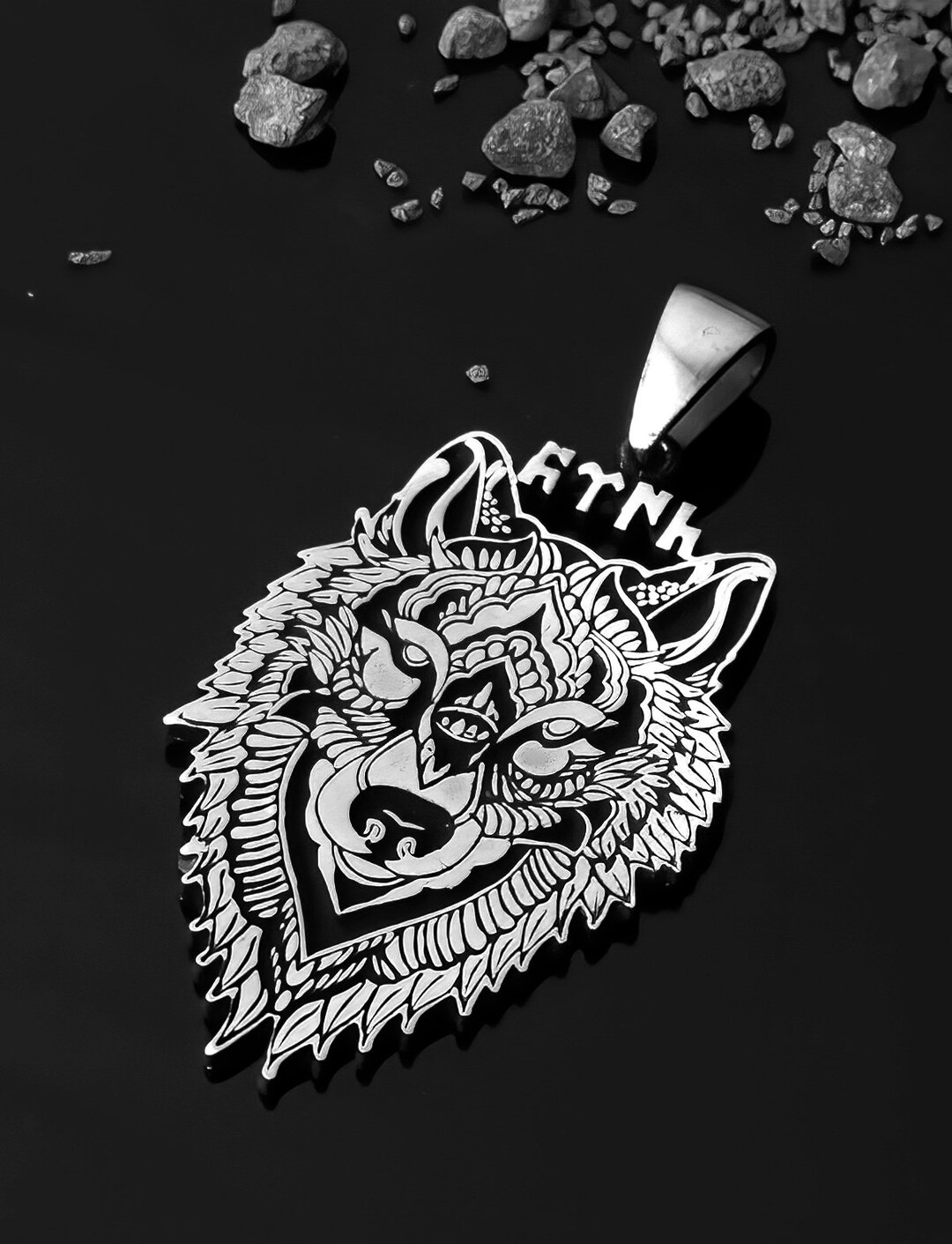 925 Sterling Silver Wolf Men's Pendant - Etsy