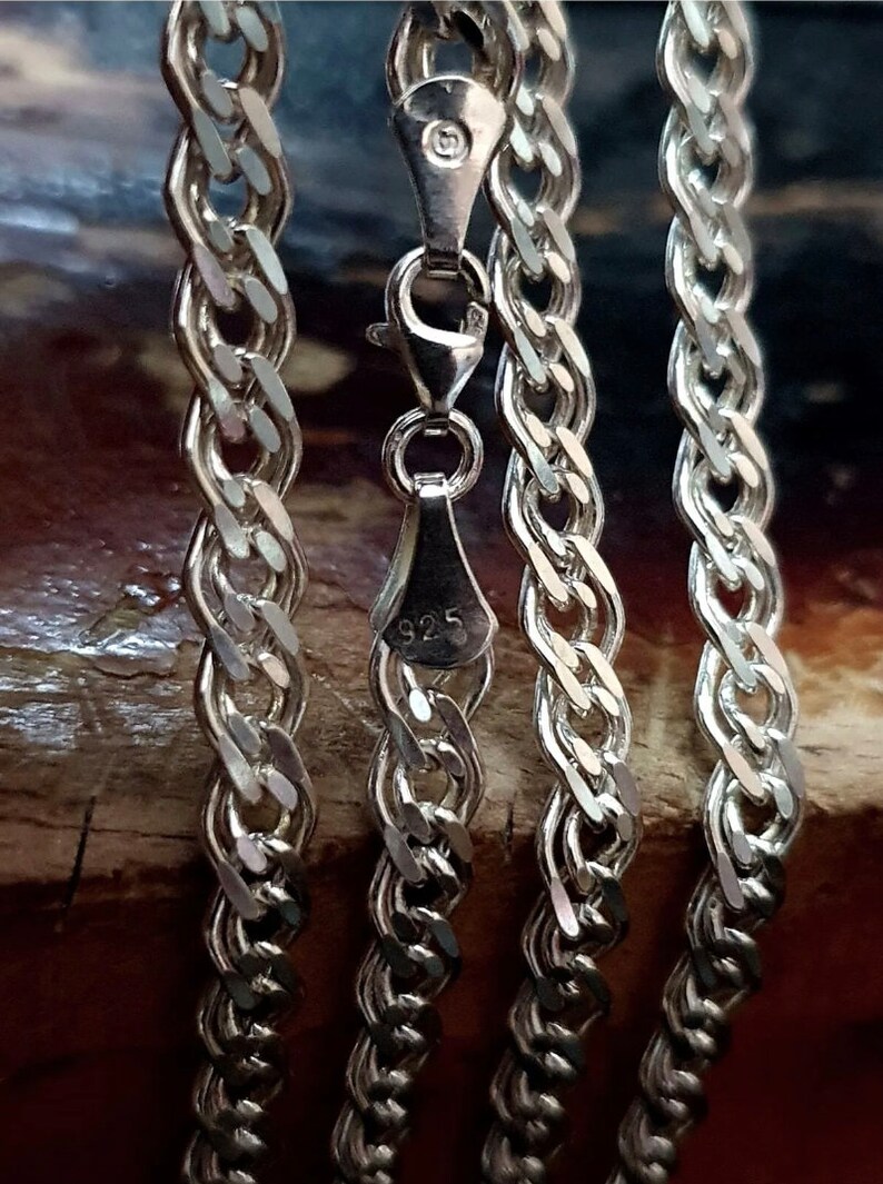 925 Sterling Silver Men's Rambo Model Chain - Etsy