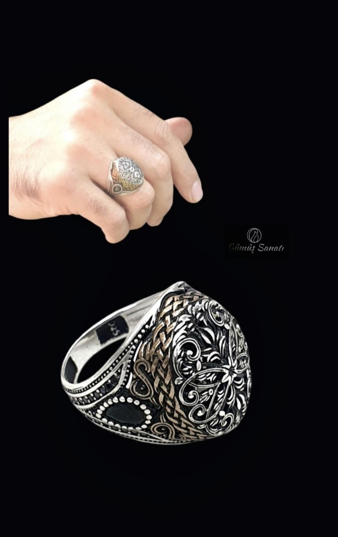 925 Sterling Silver Men's Ring - Etsy