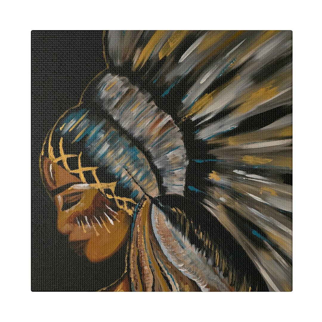 Native American Wall Art, Native American Woman Art Canvas, Indian ...