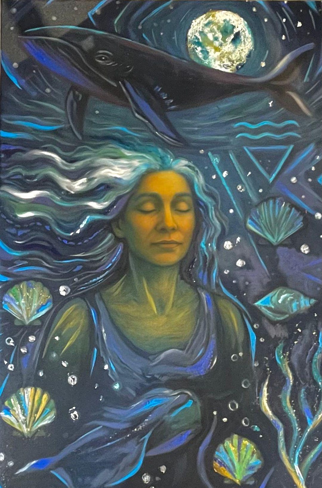 Into the Deep Water Element Mixed Media Artwork | Spiritual Ocean ...