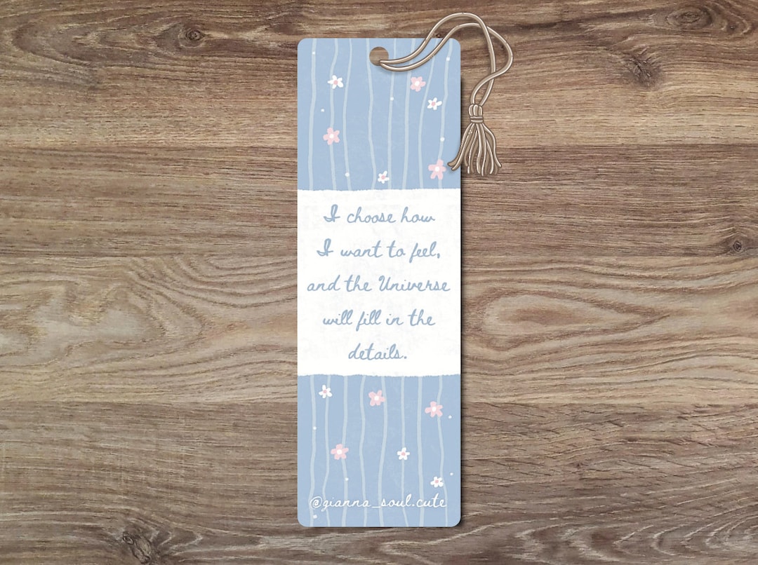 Let the Universe Fill in the Details Self Love Bookmark, Kawaii ...