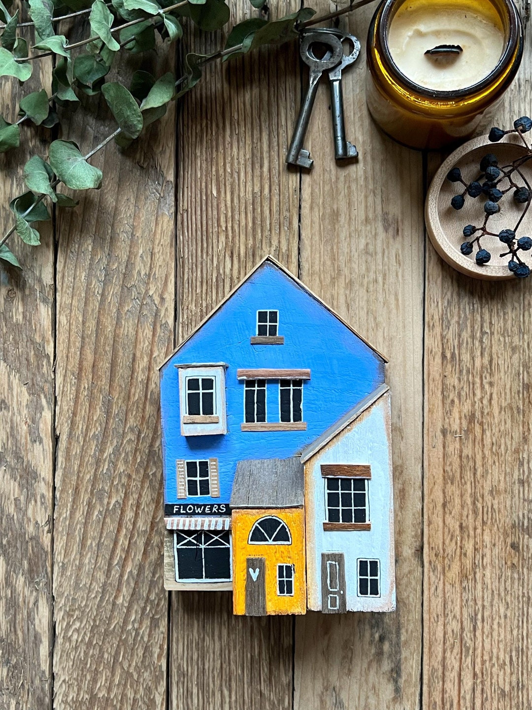 Rustic House, Wooden House, Driftwood House, Old City House Art, Rustic ...