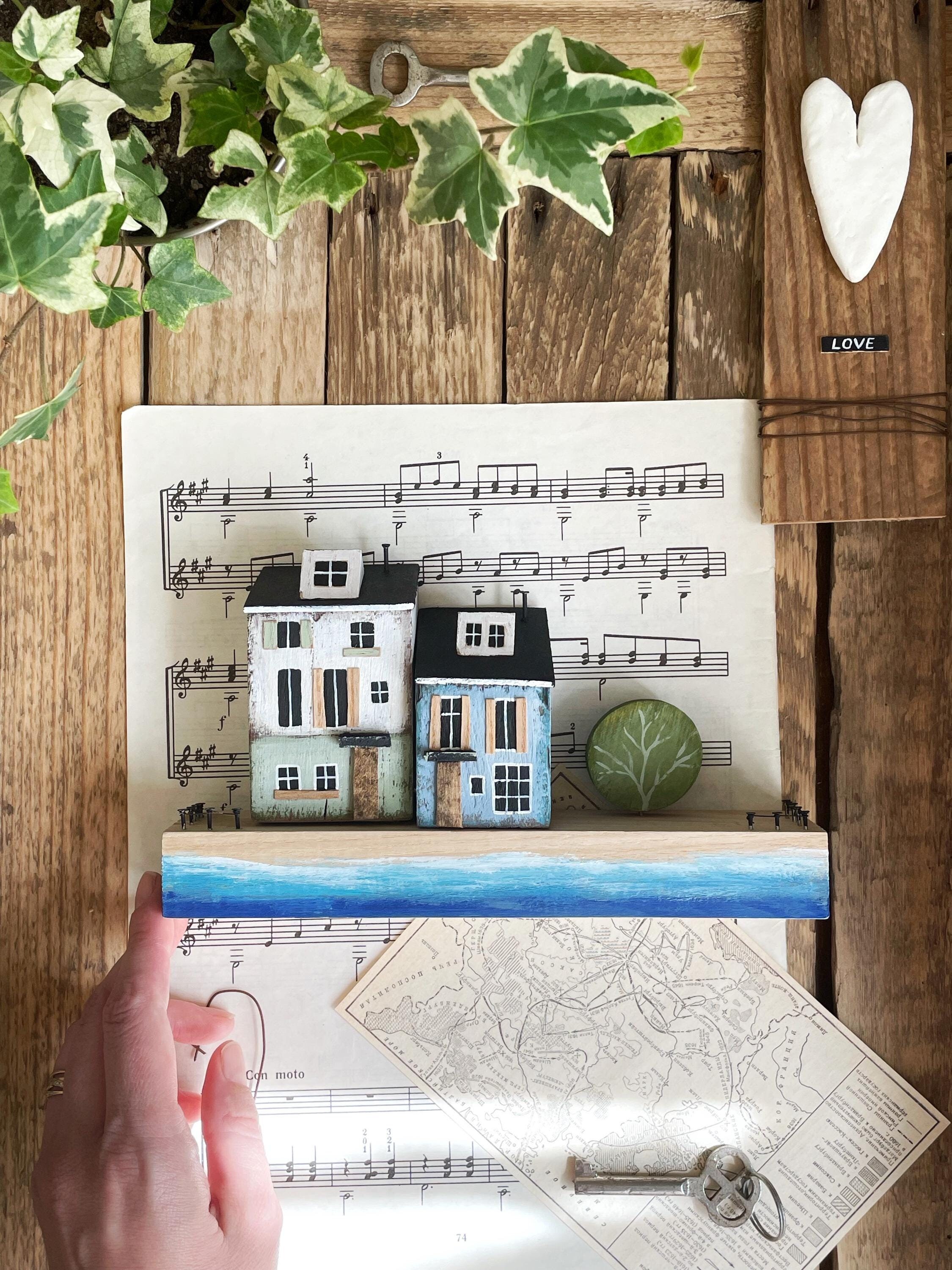 Wooden House Miniatures, Rustic Home Decor, Old Cottages, Driftwood ...