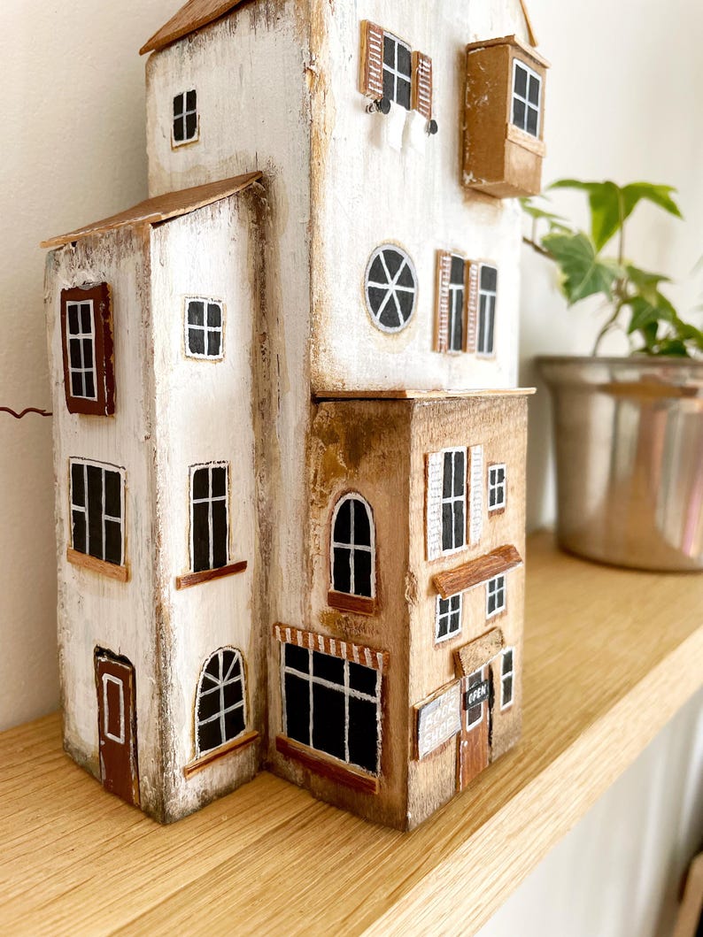 Rustic Miniature House, Rustic Home Decor, Wooden House, Country ...