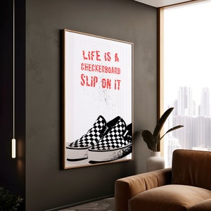 Slip-on Poster | Checkerboard Slip on | Printable Poster | Shoes | Vans ...