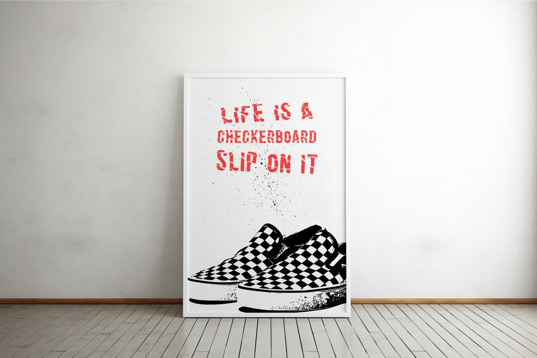 Slip-on Poster | Checkerboard Slip on | Printable Poster | Shoes | Vans ...