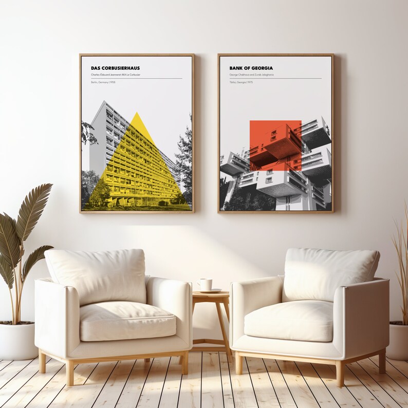 Brutalist Architecture Poster: Unité D'habitation, Berlin (digital ...