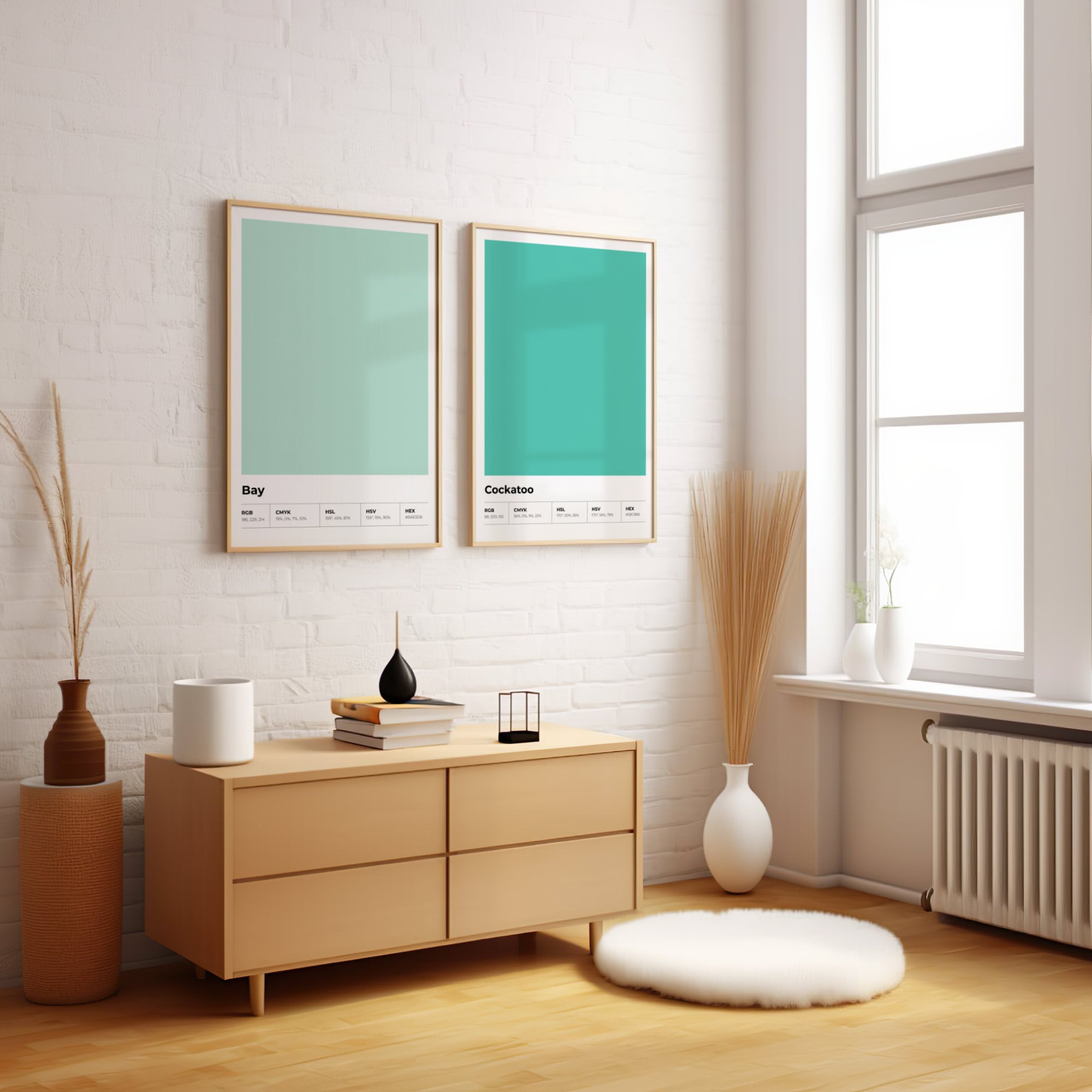 Set of 3 Pantone Colors Poster | Pantone Bay | Pantone Ice Green ...