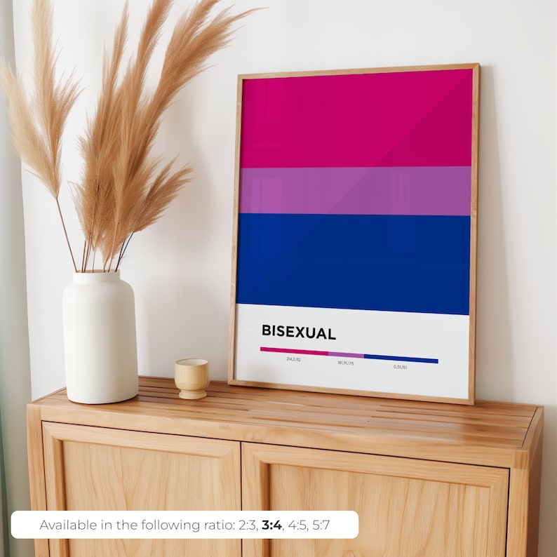 Bisexual Flag Printable Poster | LGBT Poster | Gender Oriented-based ...