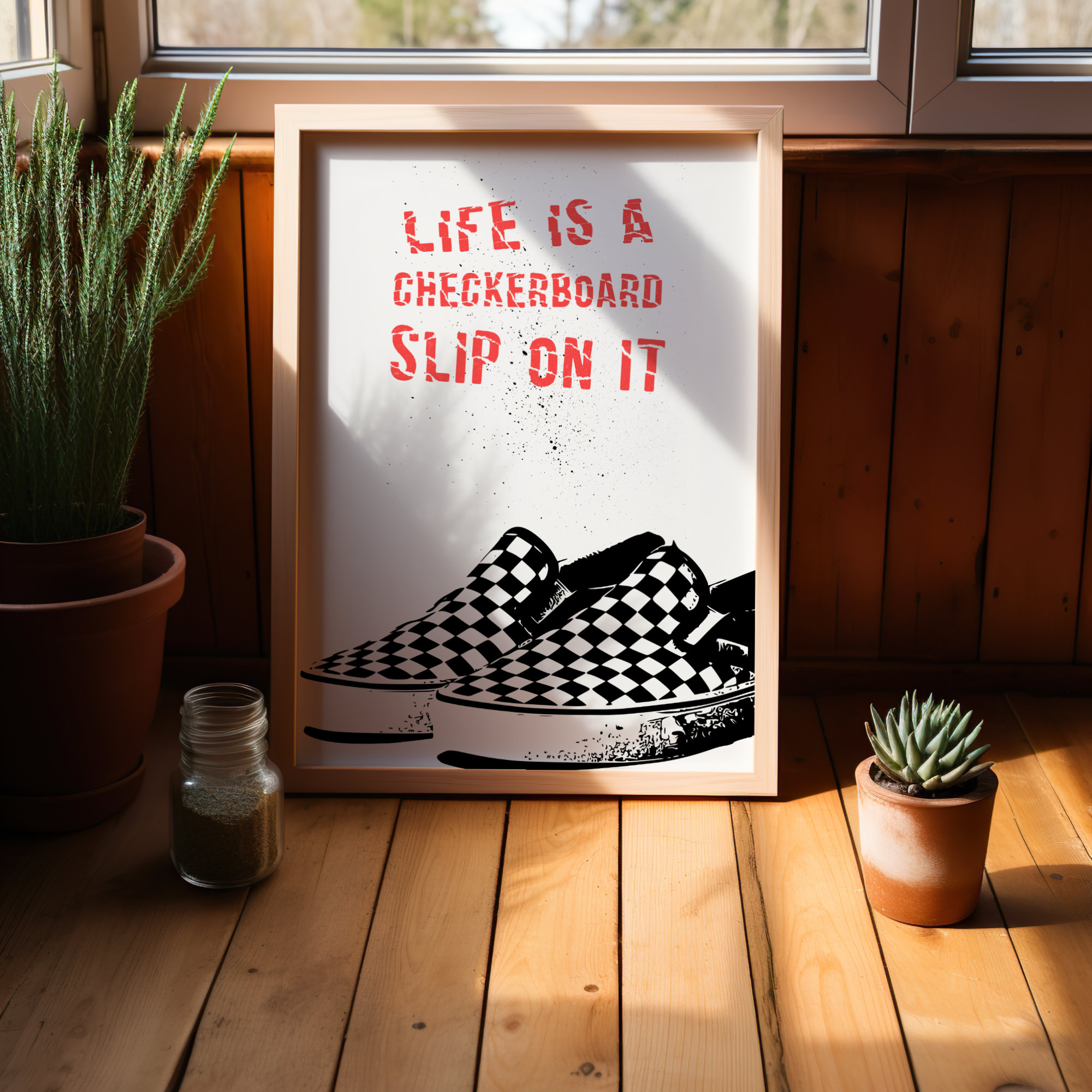 Slip-on Poster | Checkerboard Slip on | Printable Poster | Shoes | Vans ...