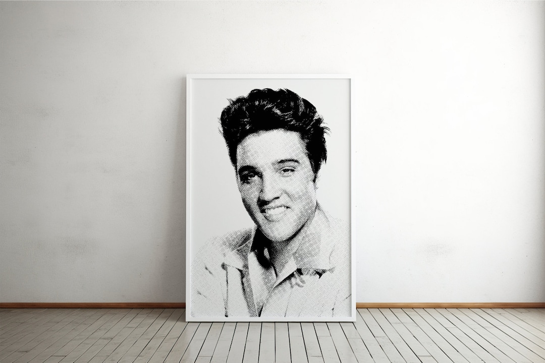 Elvis Presley Portrait Printable Poster | Rock Legend Portrait ...