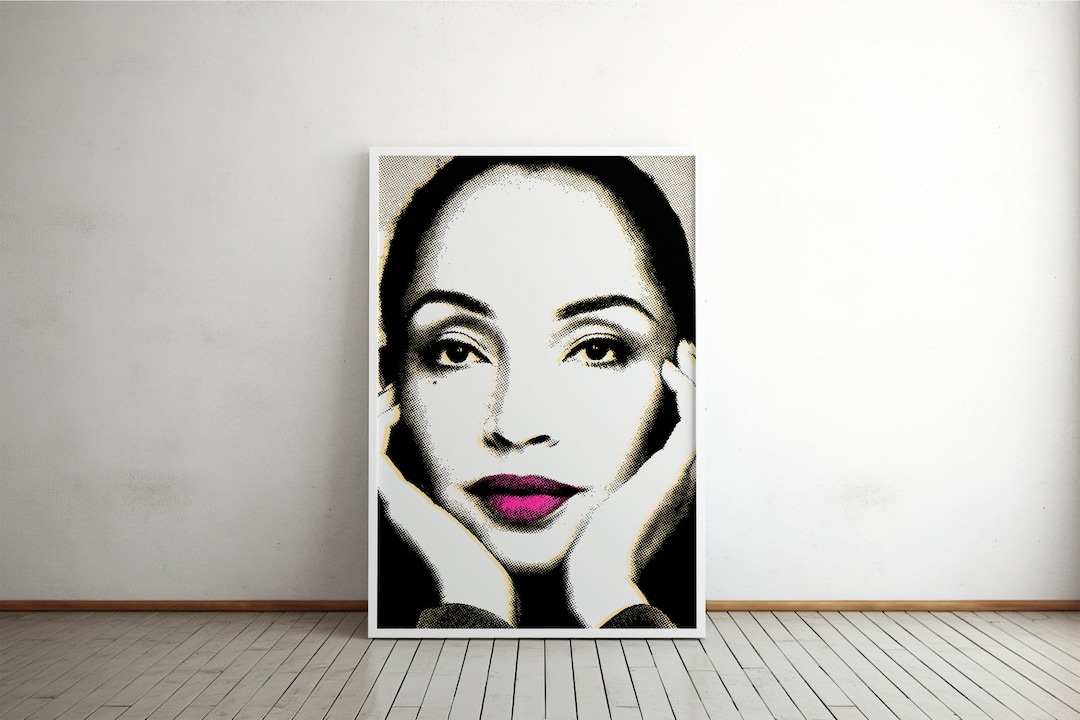 Sade Halftone Portrait Printable Poster | Pop Legend Portrait - Etsy