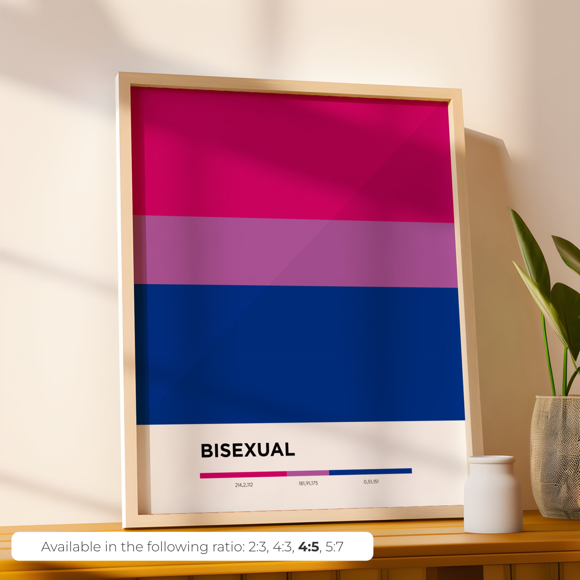 Bisexual Flag Printable Poster | LGBT Poster | Gender Oriented-based ...