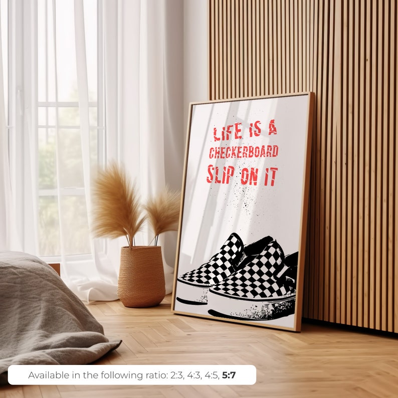 Slip-on Poster | Checkerboard Slip on | Printable Poster | Shoes | Vans ...