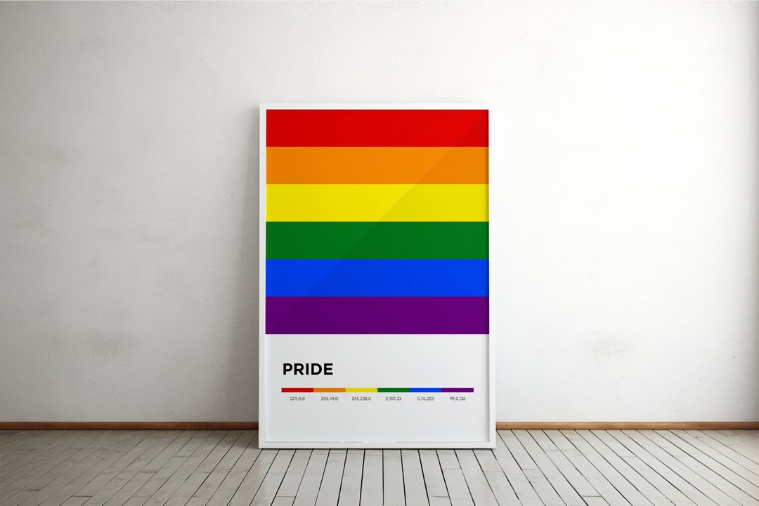 Rainbow Flag Printable Poster | Pride Flag | LGBTQ+ | Wall Art | LGBT ...
