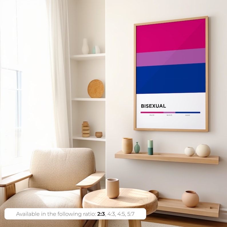 Bisexual Flag Printable Poster | LGBT Poster | Gender Oriented-based ...