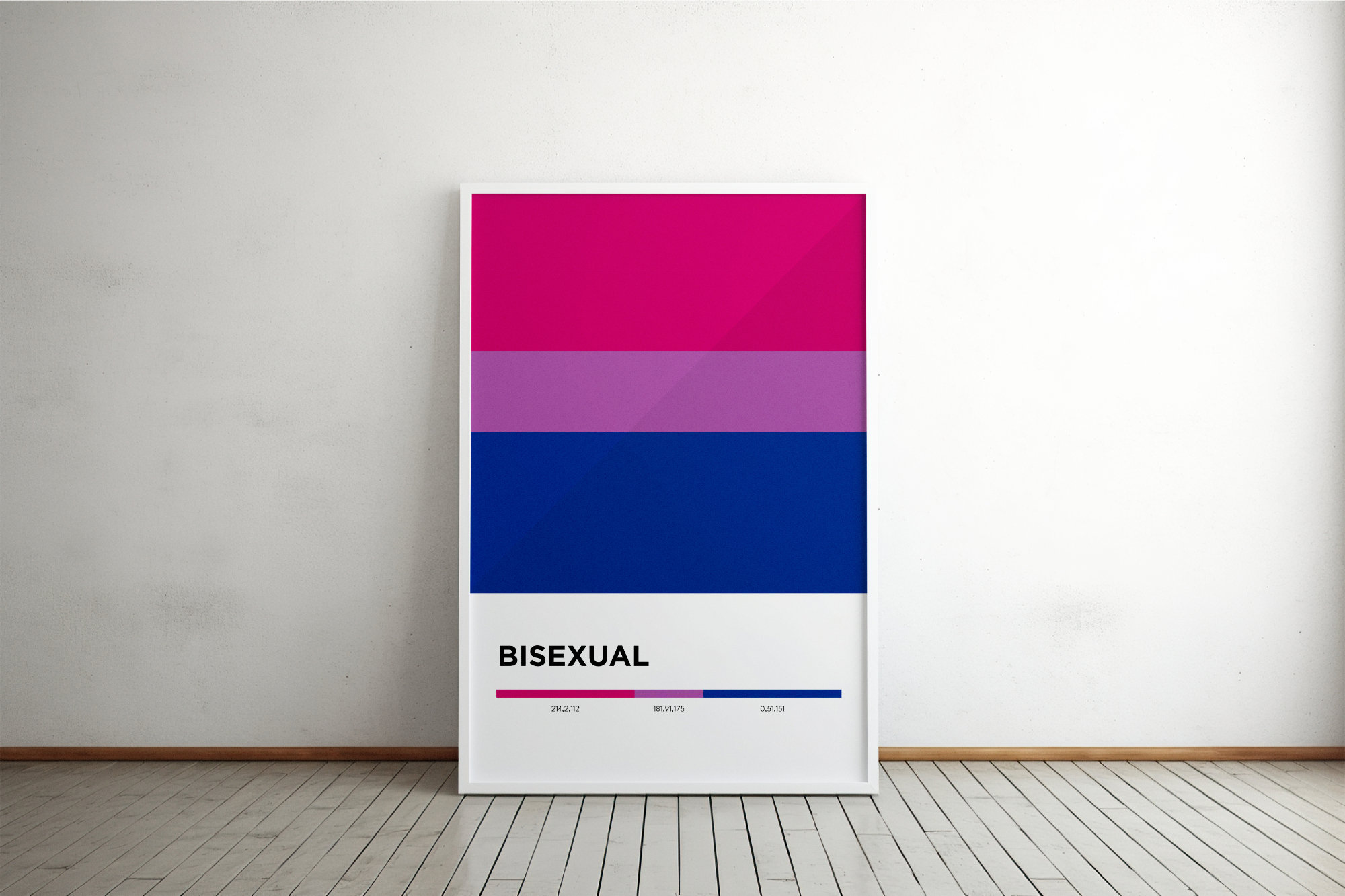 Bisexual Flag Printable Poster | LGBT Poster | Gender Oriented-based ...
