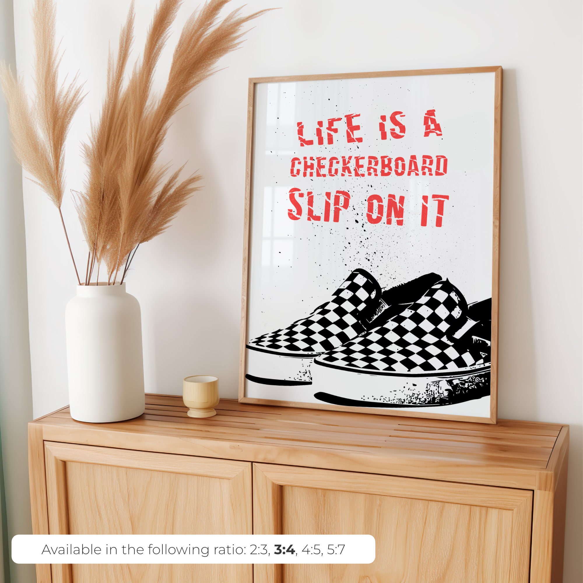 Slip-on Poster | Checkerboard Slip on | Printable Poster | Shoes | Vans ...