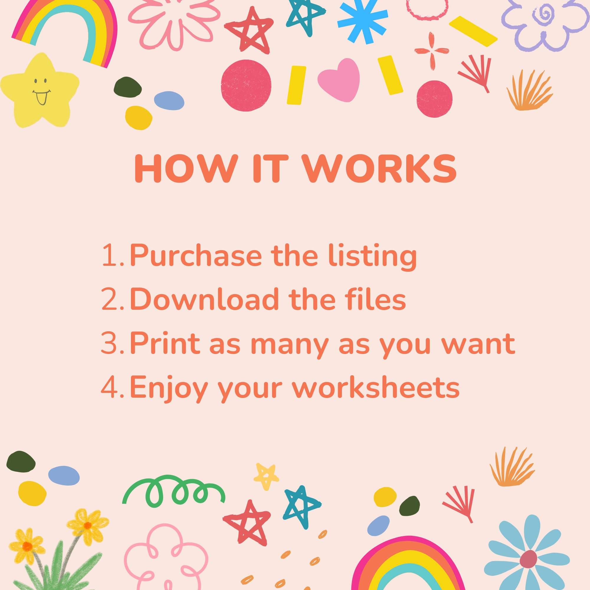 Cute Kawaii Coloring Pages for Kids Toddlers Preschoolers, 30 Pages ...