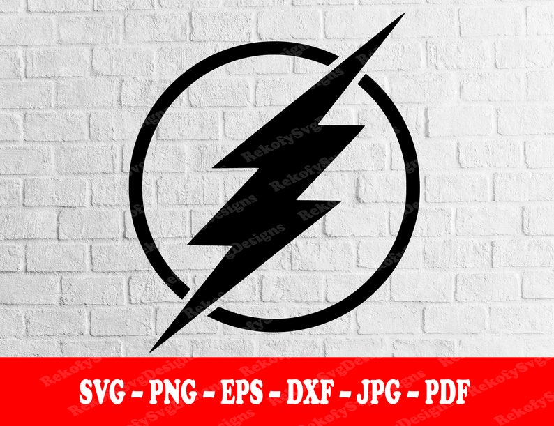 THE FLASH LOGO, Svg, T-shirt, Sticker, Mug Wrap, Vector, Cricut ...
