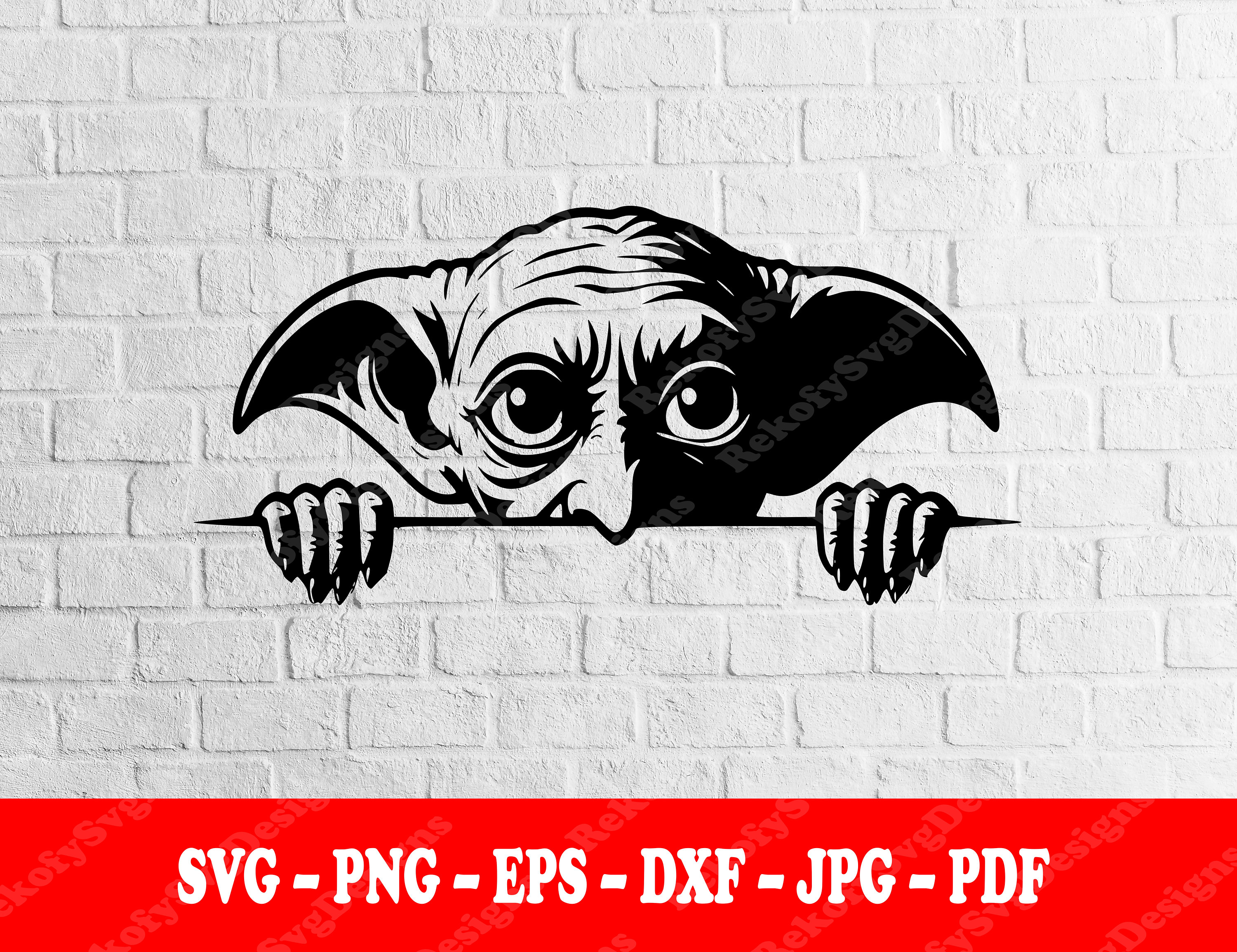 PEEKING DOBBY SVG, T-shirt, Sticker, Mug Wrap, Vector, Cricut ...