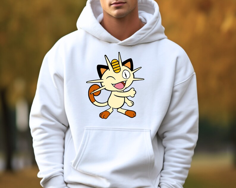 MEOWTH Pokemon, 4 Pack, Silhouette, Outline, Svg Png, T-shirt Design ...