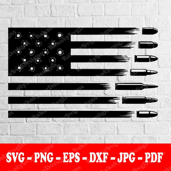 Bullet American Flag - Etsy