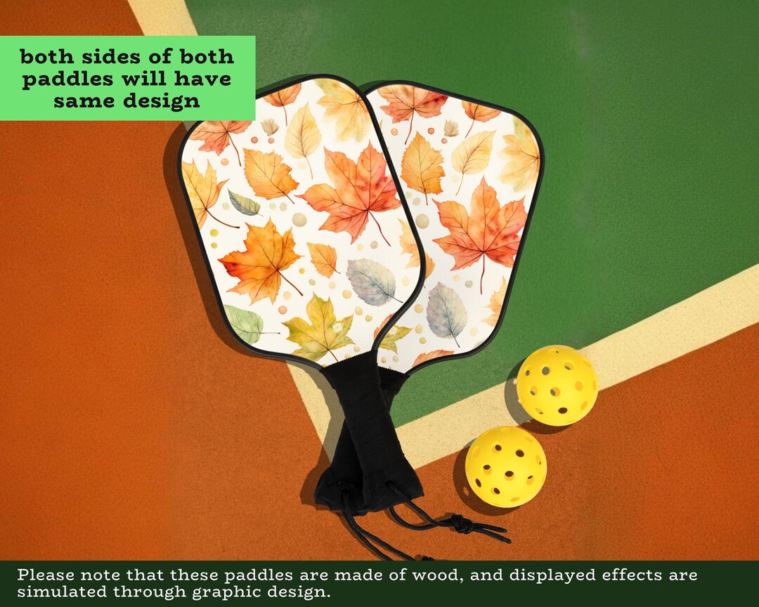Fall Leaf Pickleball Paddle, Pickleball Balls and Pickleball Bag ...