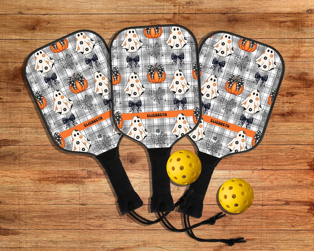 Custom Pickleball Paddle, Personalized Name Halloween Pickleball Paddle ...