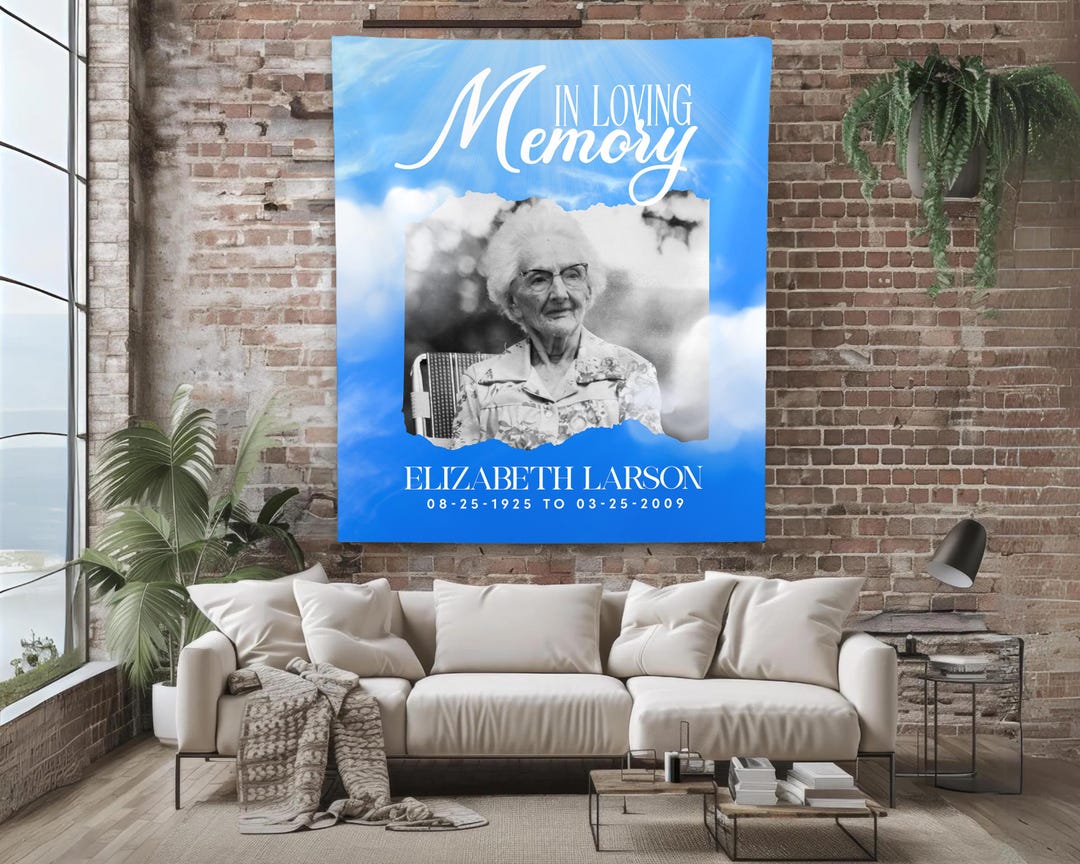In Loving Memory Tapestry, Personalized Memorial Wall Hanging With ...