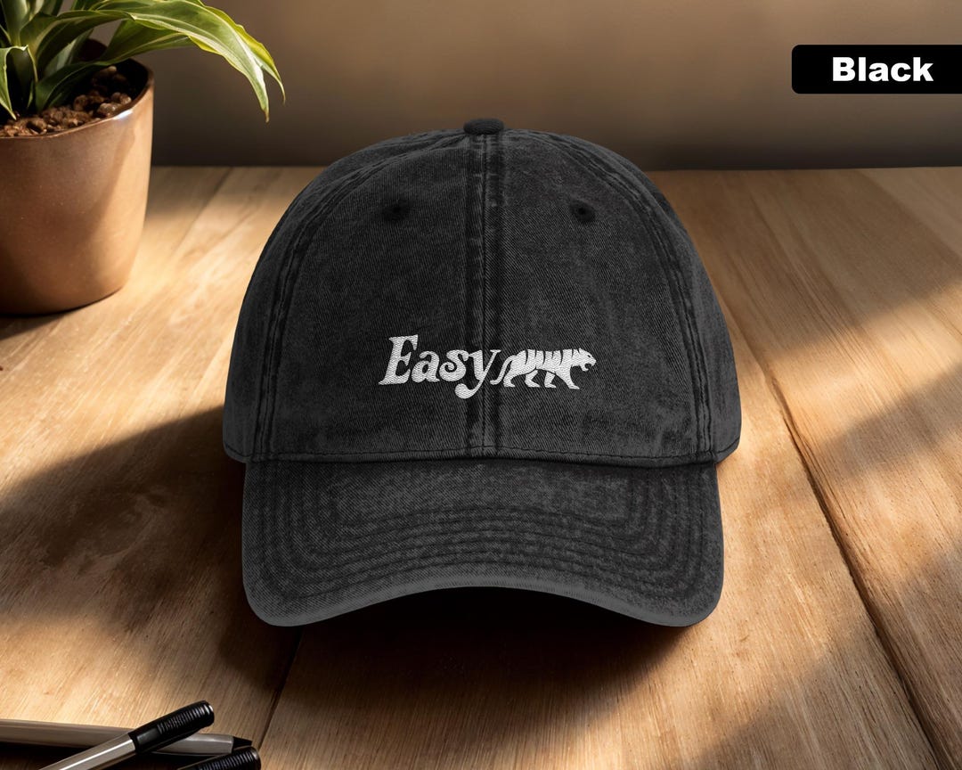 Vintage Easy Tiger Embroidered Hat, Funny Trendy Comfort Colors Cap ...