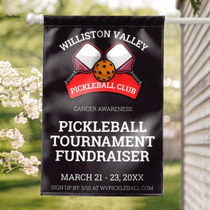 Personalized Pickleball Tournament Garden Flag, Custom Sports Club Yard ...
