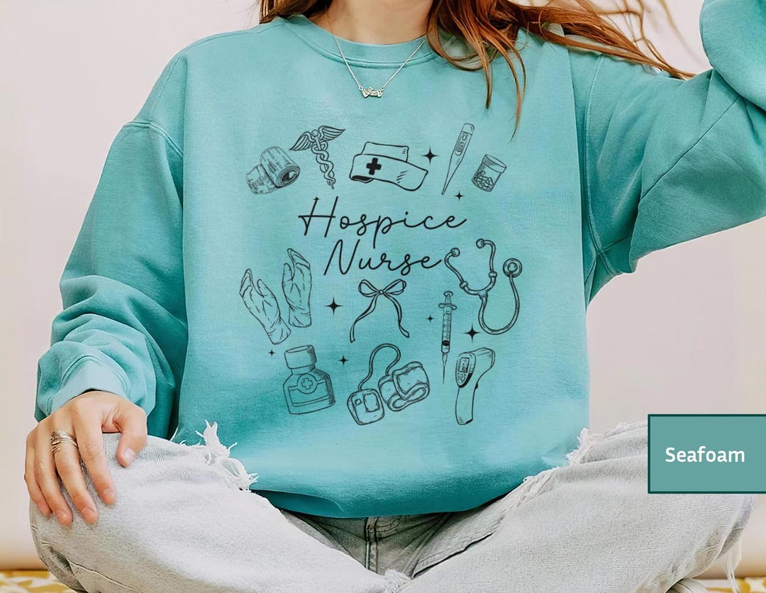 Minimal Comfort Colors® Hospice Nurse Shirt, Subtle RN Sweatshirt ...