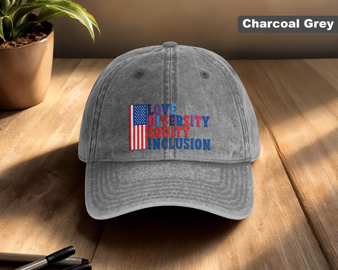 Love Diversity Equity Inclusion Embroidered Hat, DEI Embroidered Cap ...
