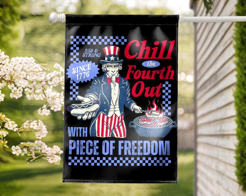 Funny Patriotic 250th Anniversary Garden Flag 1776-2026, July 4th Party ...